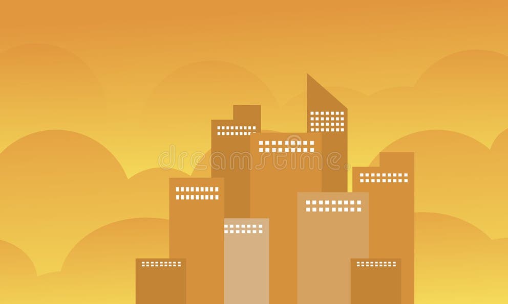 Silueta Del Vector Del Diseño Del Edificio Plano Ilustración del Vector - Ilustración de arte ...