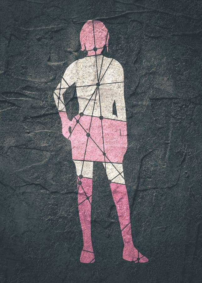 Silueta rota de la mujer imagen de archivo. Imagen de persona - 103410655