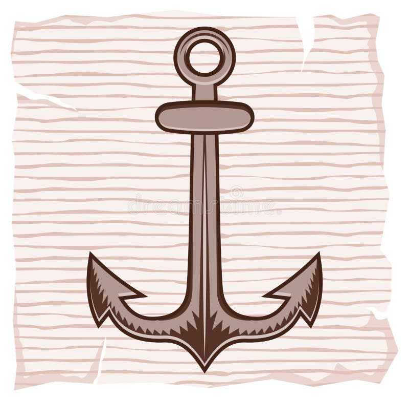 Silueta del ancla resumida ilustración del vector. Ilustración de ...