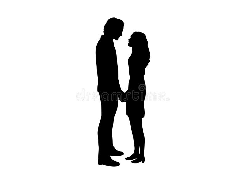 Siluetas De Hombres Y Mujeres Amantes Tomados De La Mano Ilustración ... Siluetas De Hombres Y Mujeres Amantes Tomados De La Mano Ilustración ...
