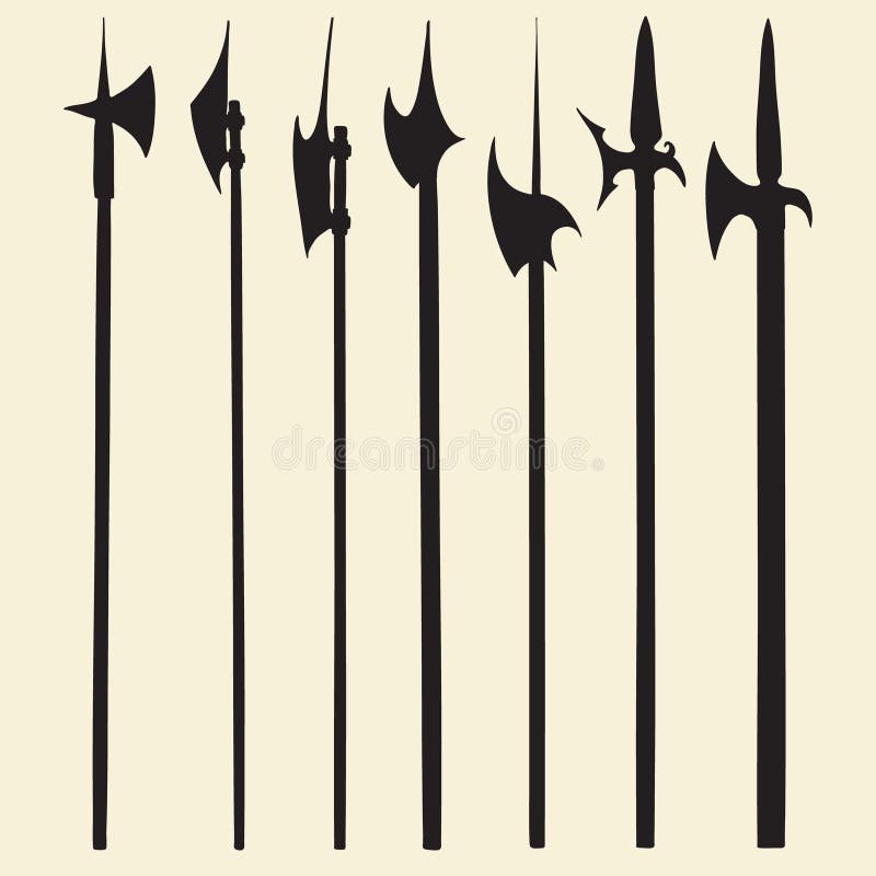 Modelo De Las Alabardas Del Vector Ilustración del Vector - Ilustración ...