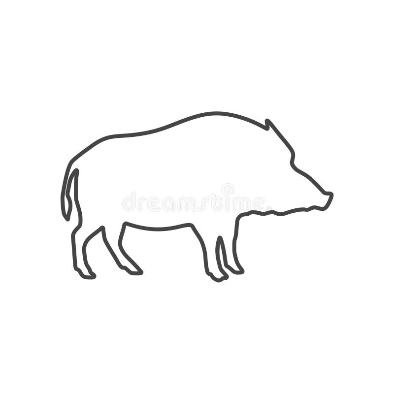 Siluetta Dell'icona O Del Logo Del Cinghiale Illustrazione Vettoriale ...