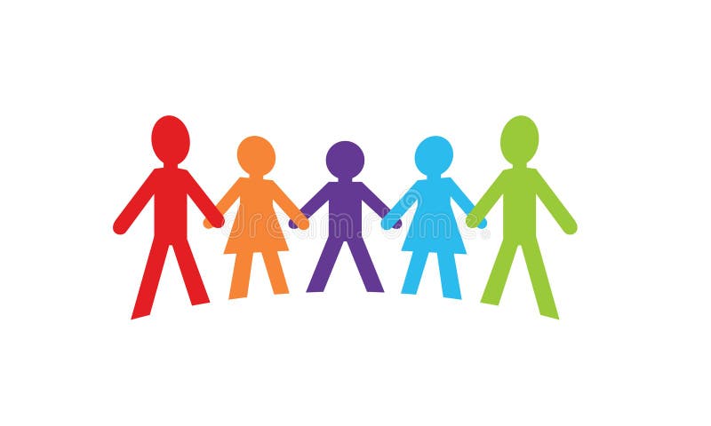 Siluetta Della Gente Che Si Tiene Per Mano Illustrazione Vettoriale ...