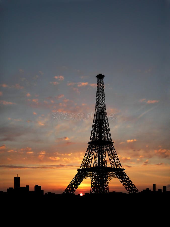 Siluetta Della Torre Eiffel Immagine Stock - Immagine di disegno ...