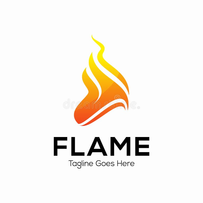 Siluetta Logo Design Modello Di Logo Vector Del Fuoco O Della Fiamma ...