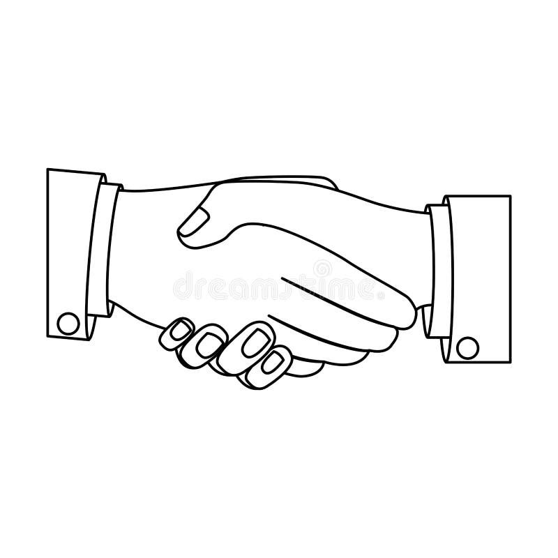 Siluetta Monocromatica Con Il Saluto Della Mano Illustrazione ...