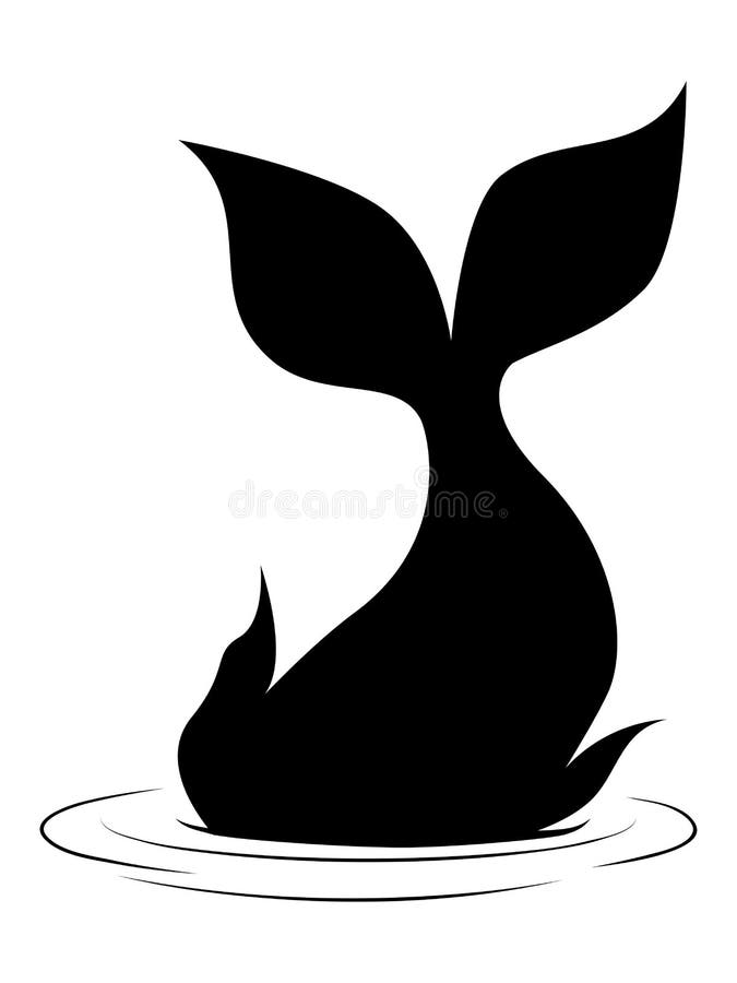Icona Stilizzata Della Balena, Illustrazione Nera Di Vettore Di Colore ...