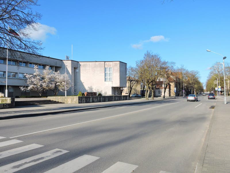 Silute town, Lithuania editorial photography. Image of street - 70152692