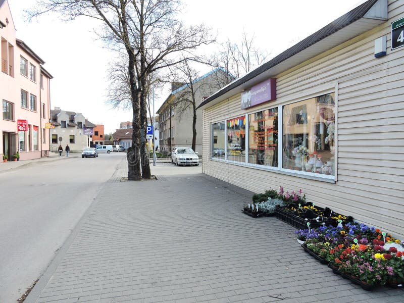 Silute Town Street , Lithuania Editorial Image - Image of landmarks ...