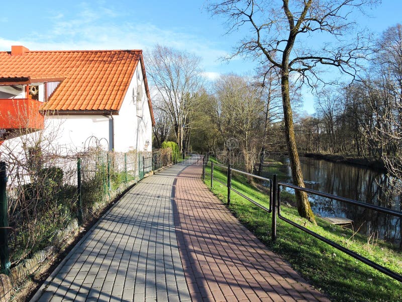 Silute Town Park, Lithuania Stock Image - Image of path, lamp: 90062281