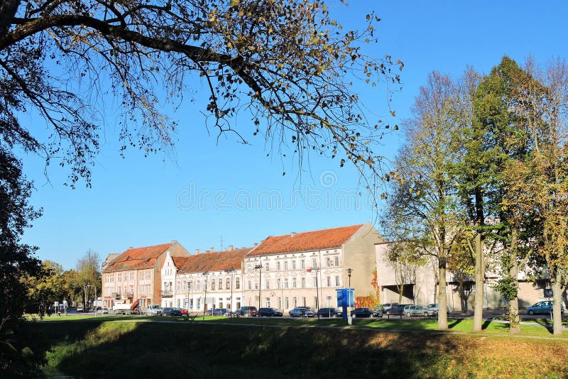 Silute Town Street , Lithuania Editorial Photo - Image of town, green ...