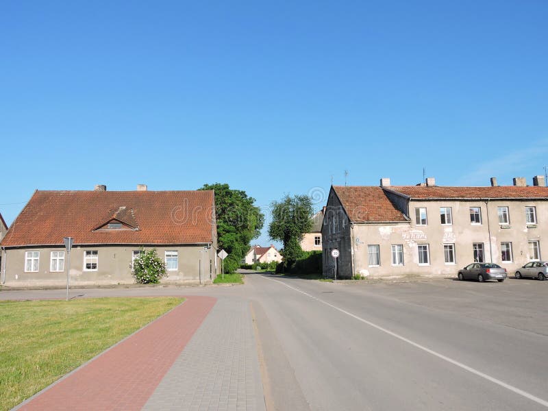 Silute Town Street , Lithuania Editorial Image - Image of homes, nature ...