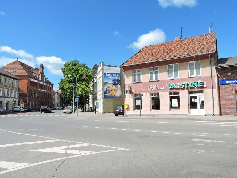 Silute Town Street , Lithuania Editorial Stock Photo - Image of homes ...
