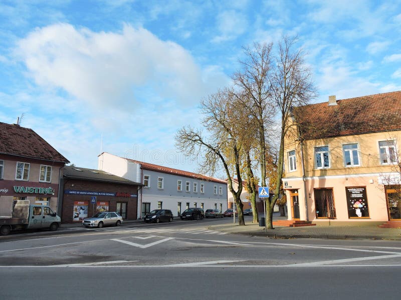 Silute Town Street , Lithuania Editorial Image - Image of landmarks ...