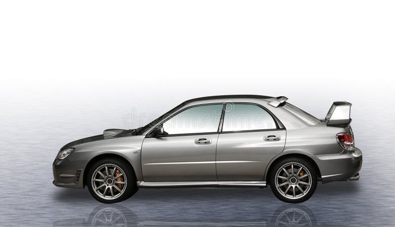 Silver 4WD Rally Car With Gradient Background Picture. Image: 3788720