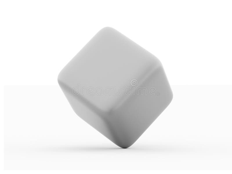 Silver Abstract Cubes Isolated on White Stock Illustration ...