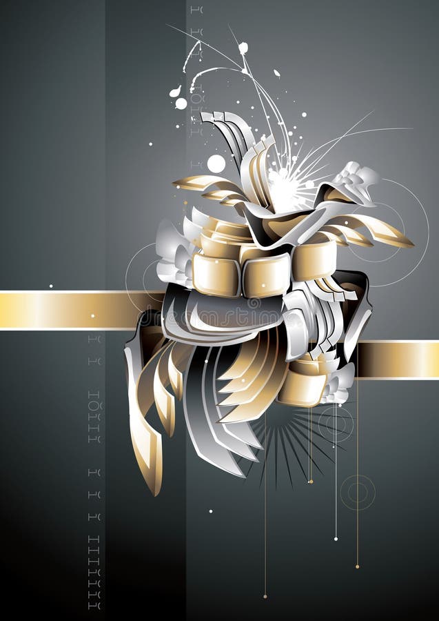 Silver Abstract Illustration Stock Vector - Illustration of vector ...