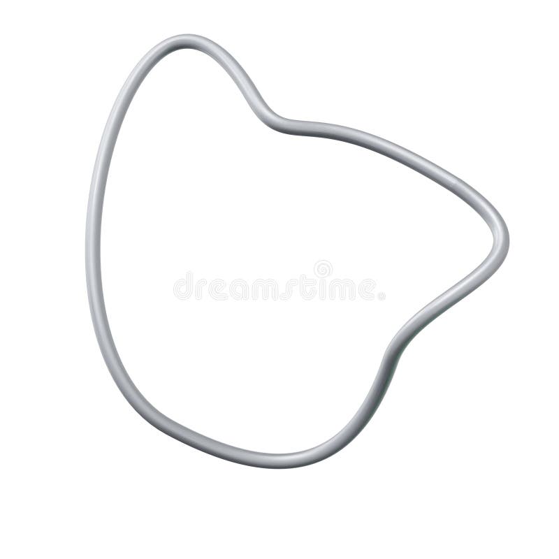 Silver Abstract Modern Shape. 3D Render. Isolated on White Background ...