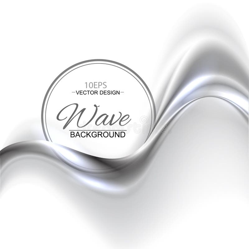 Silver Abstract Vector Background Stock Vector - Illustration of wave ...