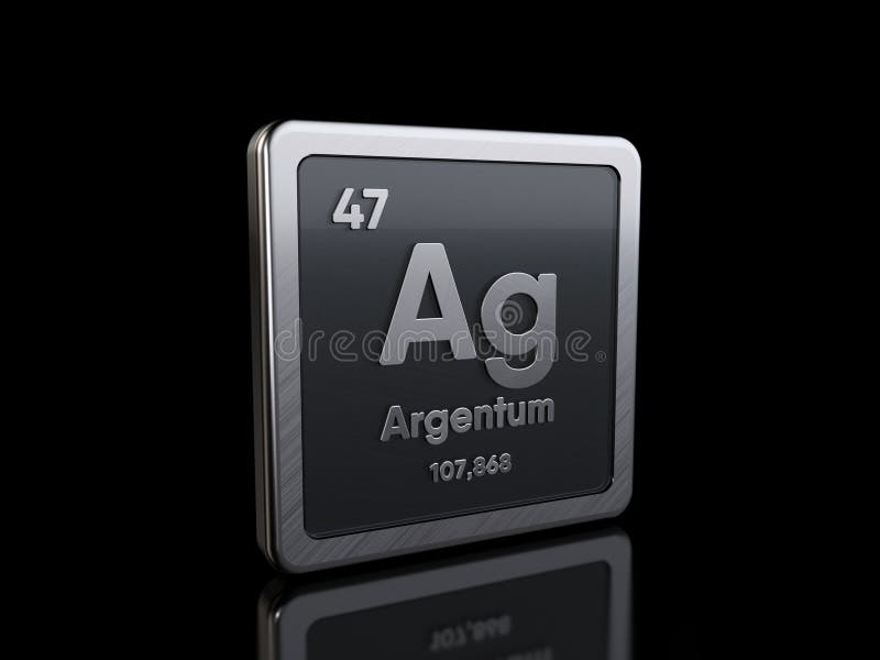 Icono De La Plata Del Elemento De Tabla Periódica Stock de ilustración ...