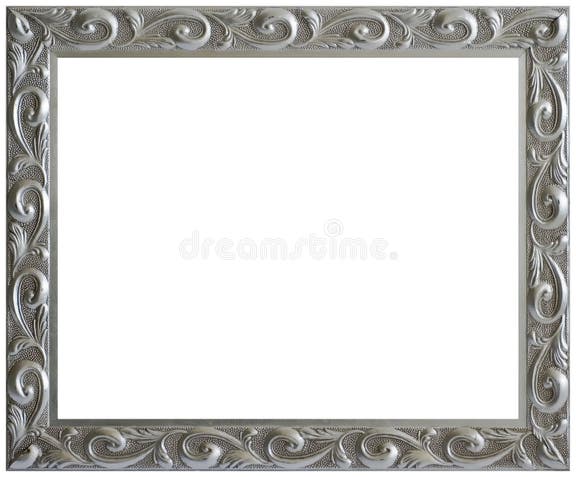 Silver Aged Vintage Picture Frame Stock Image - Image of frame, antique ...