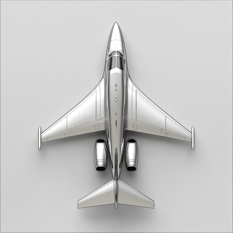 Silver Airplane stock illustration. Illustration of aircraft - 334826522