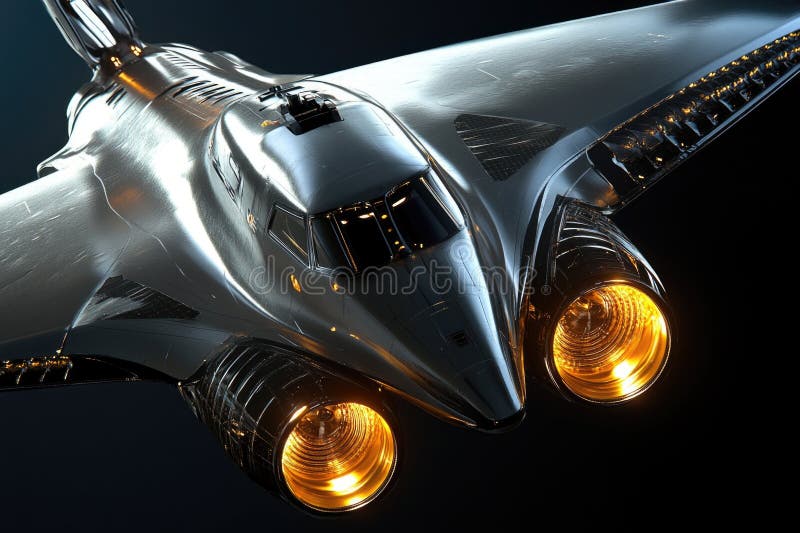 A Silver Airplane Soaring through the Sky with No Signs of Turbulence ...