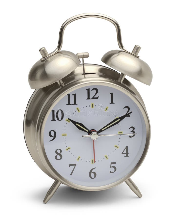 Silver Alarm Clock stock photo. Image of beat, business - 50619364