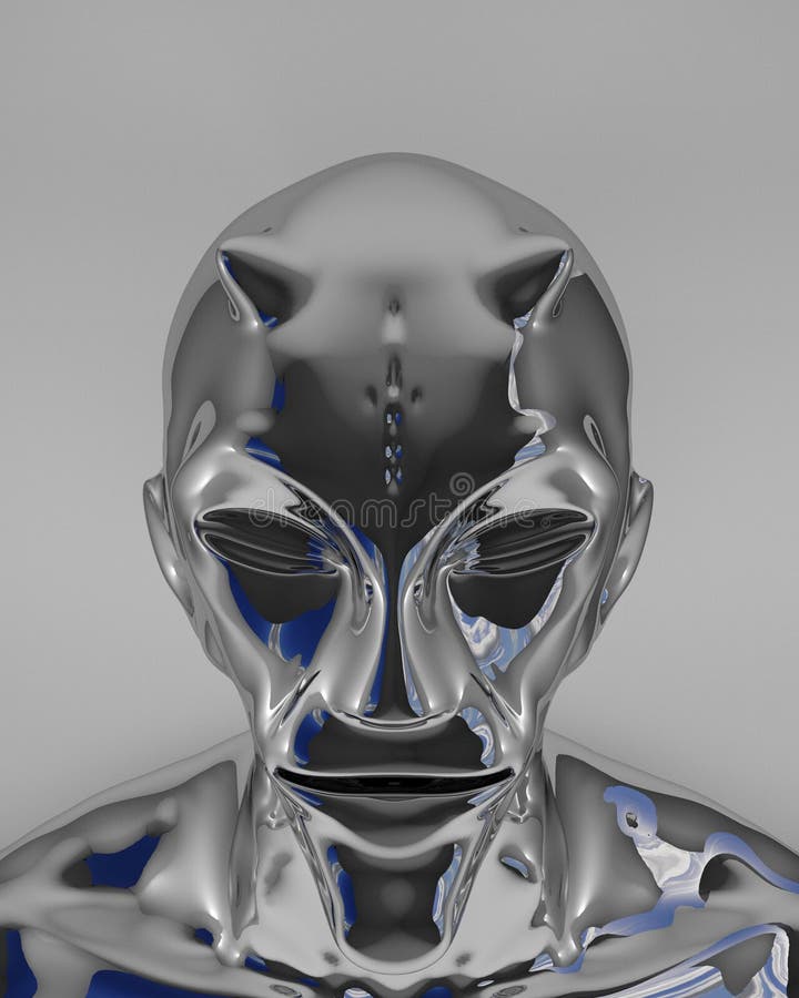 Silver alien stock illustration. Illustration of alien - 7502235