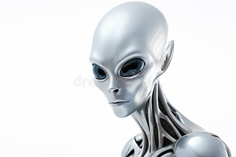 Striking White Humanoid Alien Figure Background Stock Photos - Free ...