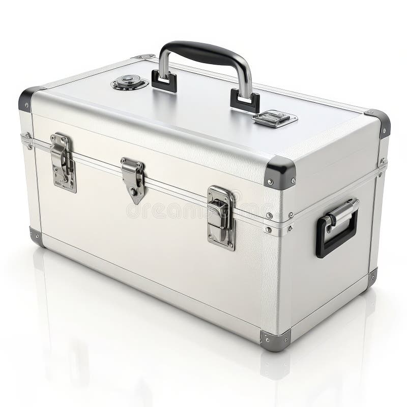 Silver Aluminum Tool Box 3D Render, Secure Storage, Metal Case, Case ...