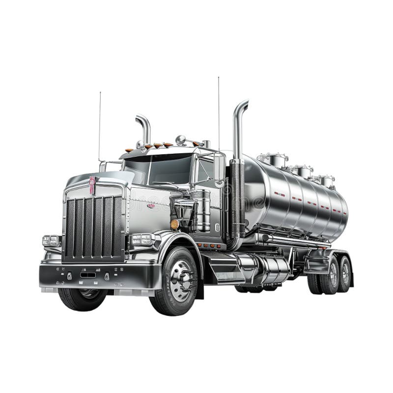 Silver American Truck on Transparent Background - Ai Generated Stock ...