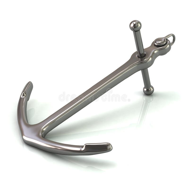 Silver Anchor Pattern on Black Background, Vector Illustration Stock ...