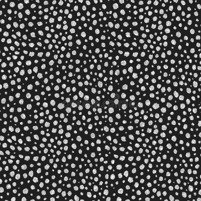 Silver Animal Print Glitter Pattern on Dark Background Texture, Digital ...