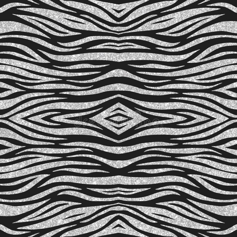Silver Animal Print Glitter Pattern on Dark Background Texture, Digital ...