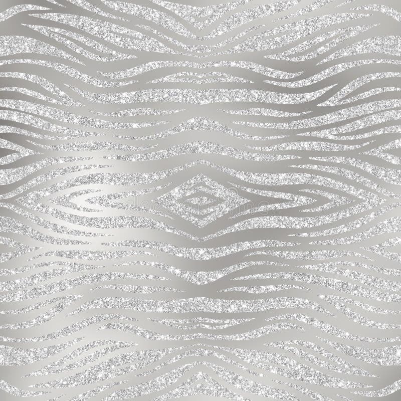 Silver Animal Print Glitter Pattern on Metallic Gradient Background ...