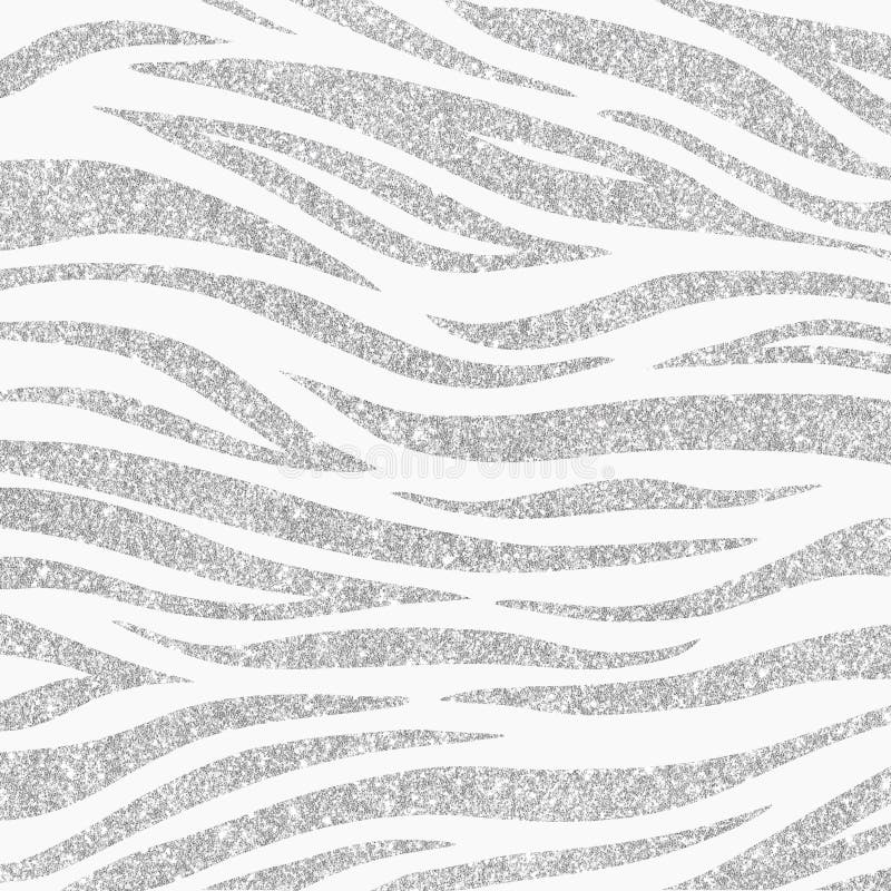 Silver Animal Print Glitter Pattern on White Background Texture ...