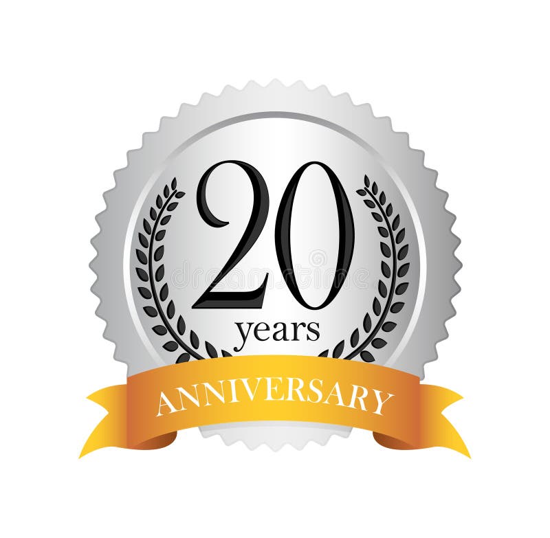 20th Silver Anniversary Logo Stock Vector - Illustration of company ...