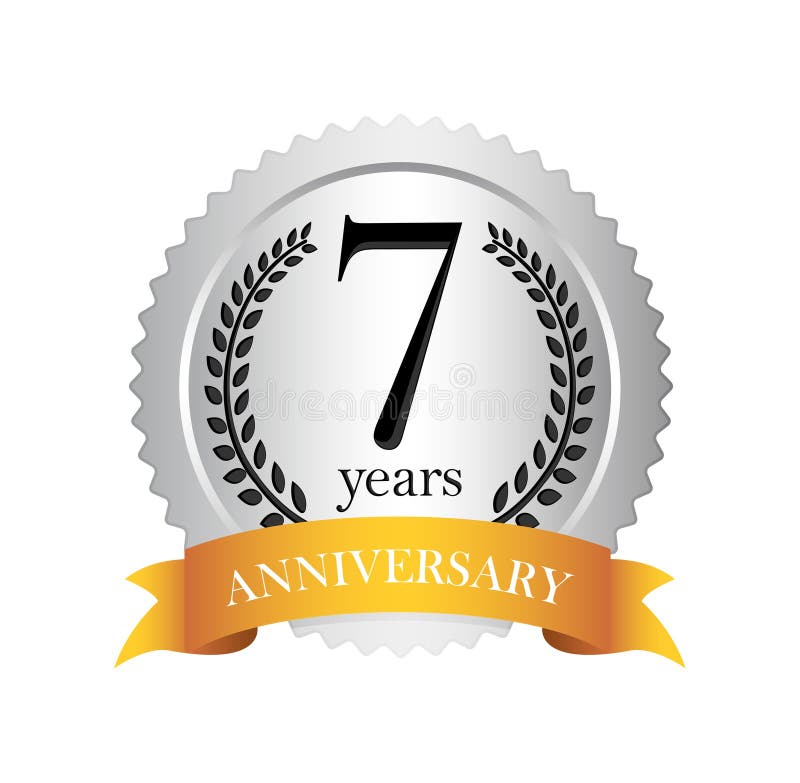 Happy 7th Anniversary Stock Illustrations – 696 Happy 7th Anniversary ...