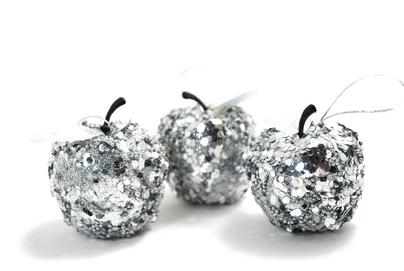 Silver apples stock image. Image of round, tree, isolated - 16954593