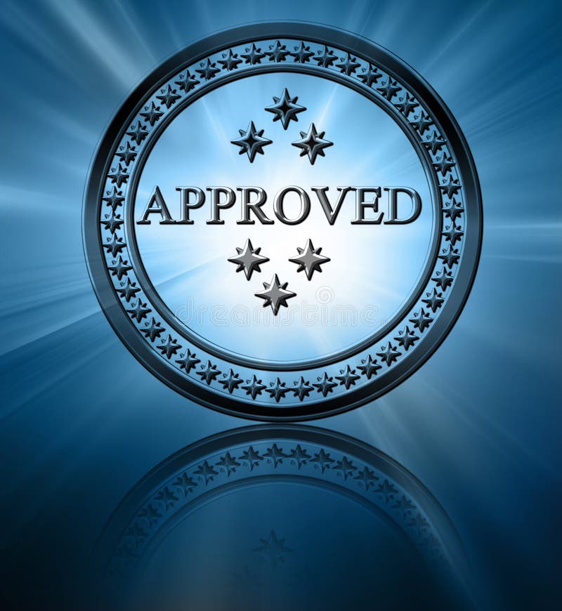 Red approved stamp stock illustration. Illustration of background - 4496618