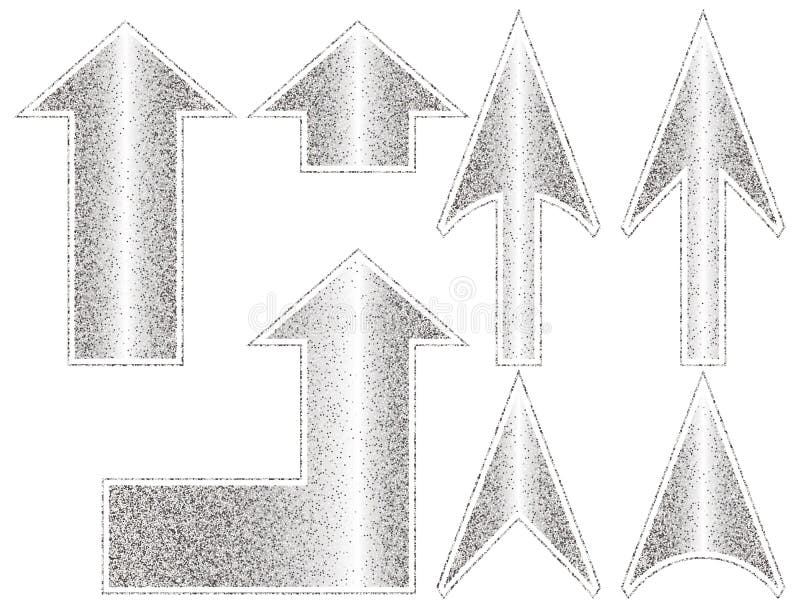 Silver arrows with circuit stock vector. Illustration of abstract ...