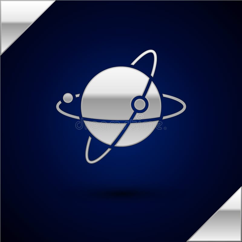 Silver Artificial Satellites Orbiting the Planet Earth in Outer Space ...