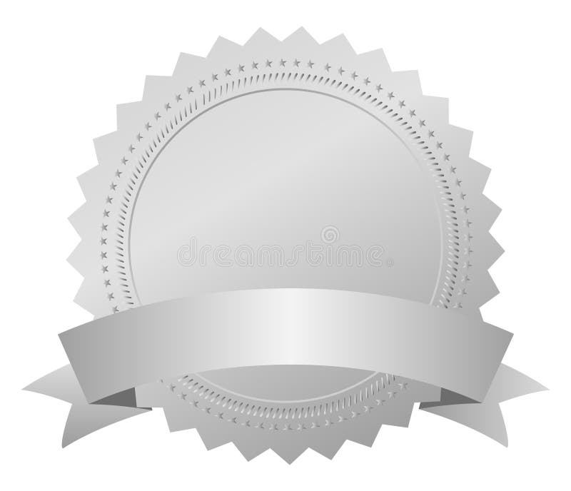 Silver award medal stock vector. Image of banner, best - 23221922