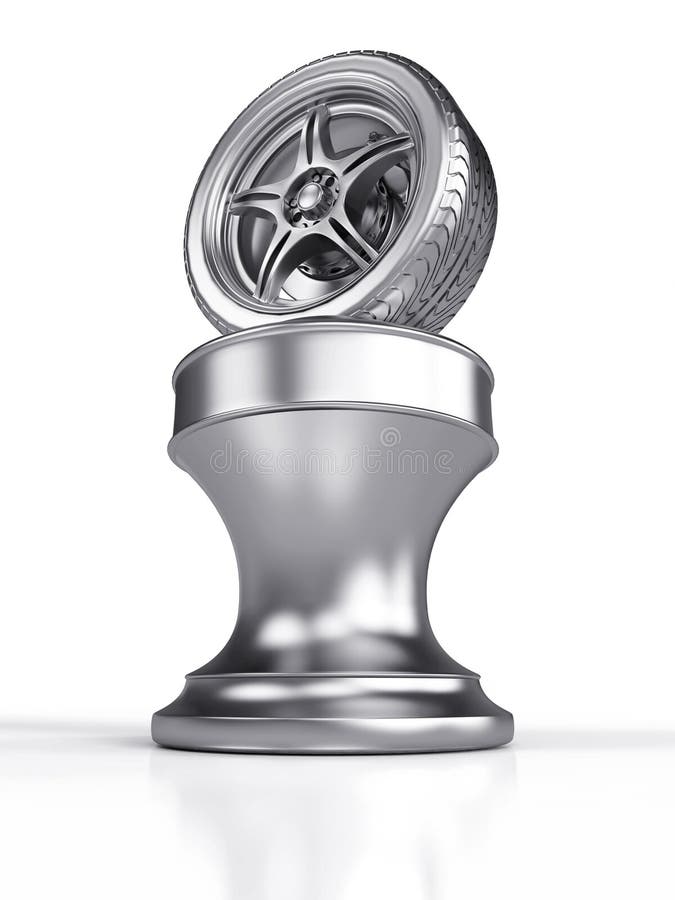 Silver Award Wheel stock illustration. Illustration of shiny - 8639135