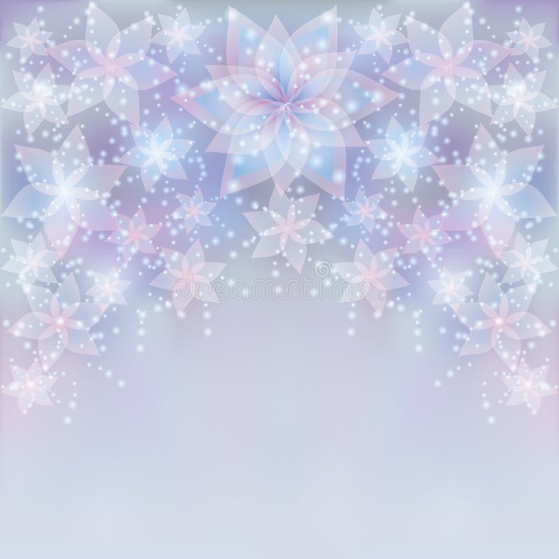 Silver Background with Flower, Greeting Card Stock Vector ...