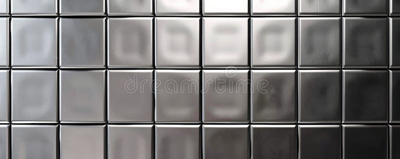 Silver Background Grid Pattern Combining Modern Design Elements Stock ...