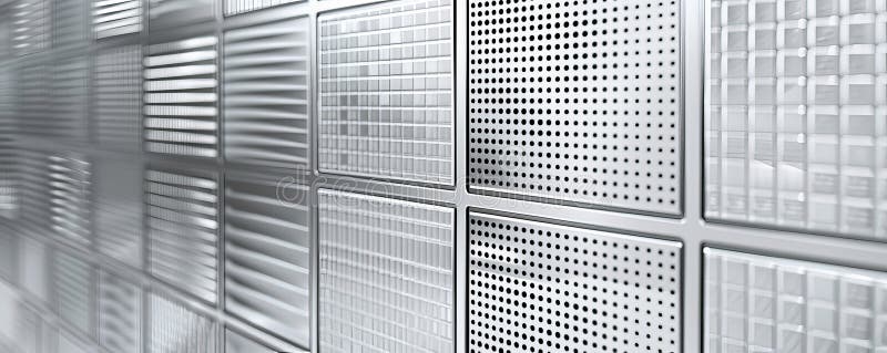 Silver Background Grid Pattern Combining Modern Design Elements Stock ...