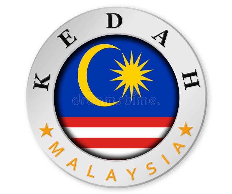 Silver Badge with Perak and Malaysia Flag Stock Illustration ...