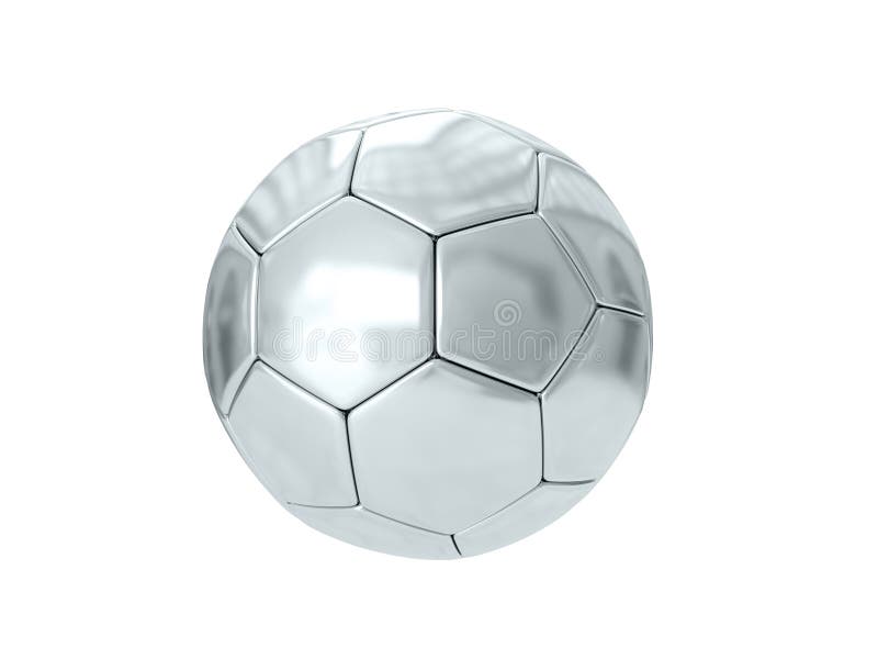 Silver ball. 3D rendering stock photo. Image of athletic - 77669772